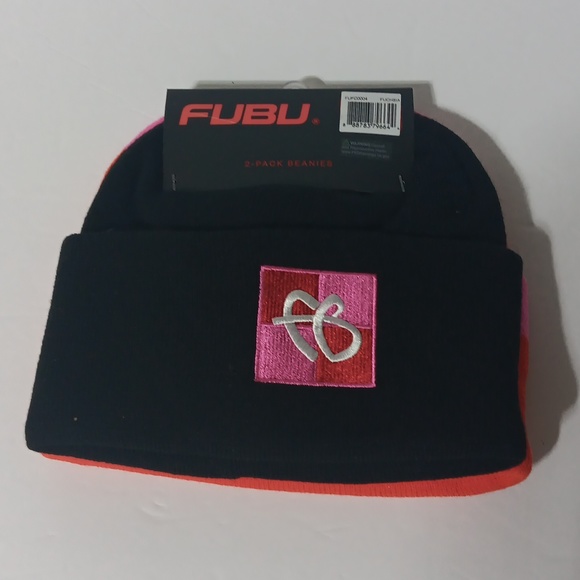 FUBU | Accessories | Fubu Womens 2 Pk Knit Beanies Color Multi Two Hats ...